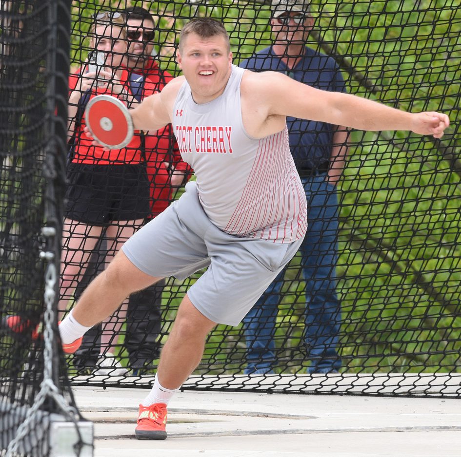 Pfender wins gold twice, sets discus record at WPIALs - Observer-Reporter